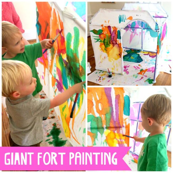 Giant Fort Painting for Kids - Homegrown Friends